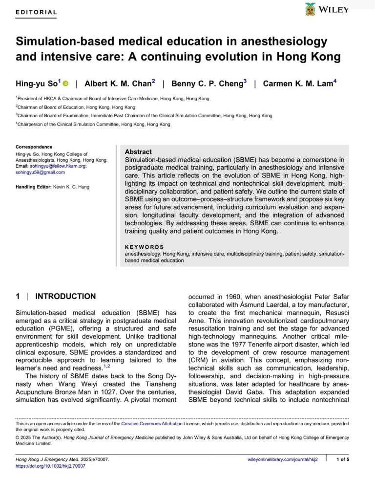 Volume 35 Number 1 – HKCA